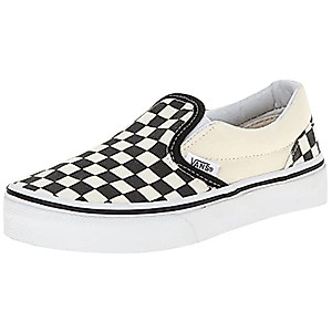 Vans Kids Unisex Classic Slip On, (Checkerboard) Black/White, Size 11 Little Kid