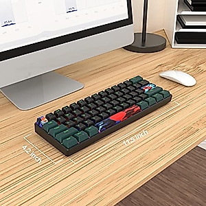 Taeeiancd Gaming Keyboard 60 Percent Mechanical with Linear Red Switch, 60% Wired Ultra-Compact Mini Keyboard Rainbow with PBT Keycaps for Ps4/Ps5/Xbox