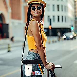 Clear Crossbody Purse Bag, Stadium Approved Gym Clear Messenger HandBag with Removable Shoulder Strap for Women