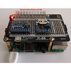 Alchemy Power Inc. Pi-BB - Half-Size Double Sided Powered breadboard, USB Powered with a 40 pin Header soldered. Powers a Raspberry Pi or just The Bread Board.