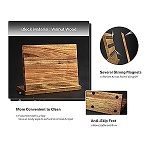 YARENH Cleaver Knife Set with Magnetic Block, 5 Piece Professional Sharp Chef Knives for Kitchen, Damascus Stainless Steel, 73 Layers, Full Tang, Sandalwood Wood Handle