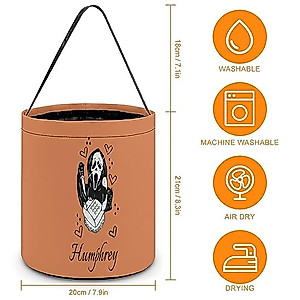 Personalized Halloween Tote Bags w/Name or Text 7.9 * 8.3 inch Customized Pumpkin Witch Black Cat Castle Skeleton Ghost Canvas Totes Bag for Trick Treat Goodie gift Halloween Gifts for Women Adults