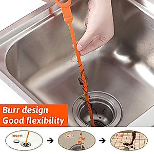 Vastar 4 Pack 19.6 Inch Drain Snake Hair Drain Clog Remover Cleaning Tool (4 Pack 19.6 Inch)