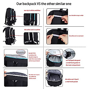 Roffatide Anime My Hero Academia Backpack Luminous Printed College School Bag Laptop Backpack with USB Charging Port & Headphone Port