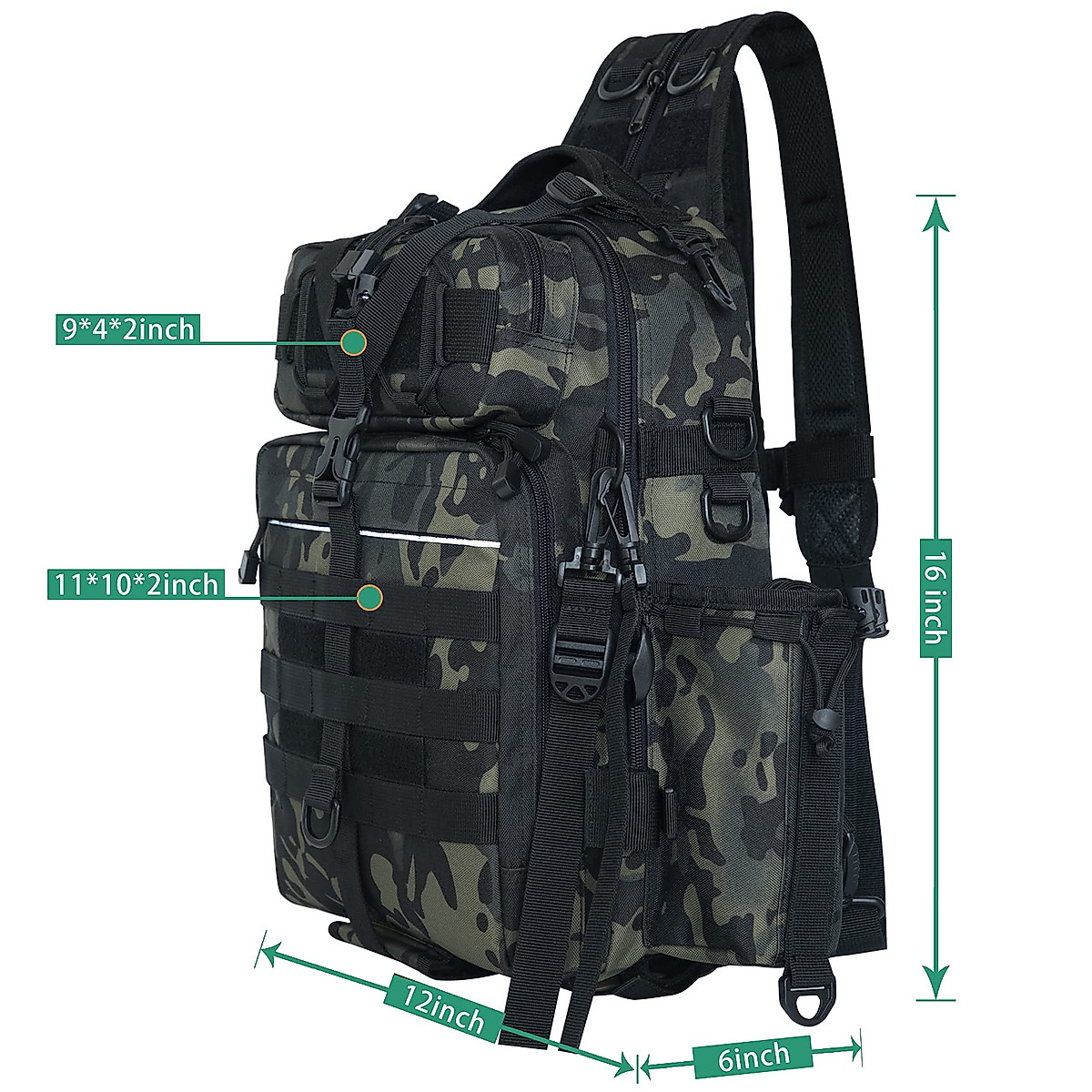 BLISSWILL Fishing Backpack Outdoor Tackle Bag Large Fishing Tackle Bag Water-Resistant Fishing Backpack with Rod Holder Shoulder Backpack fishing gifts for men