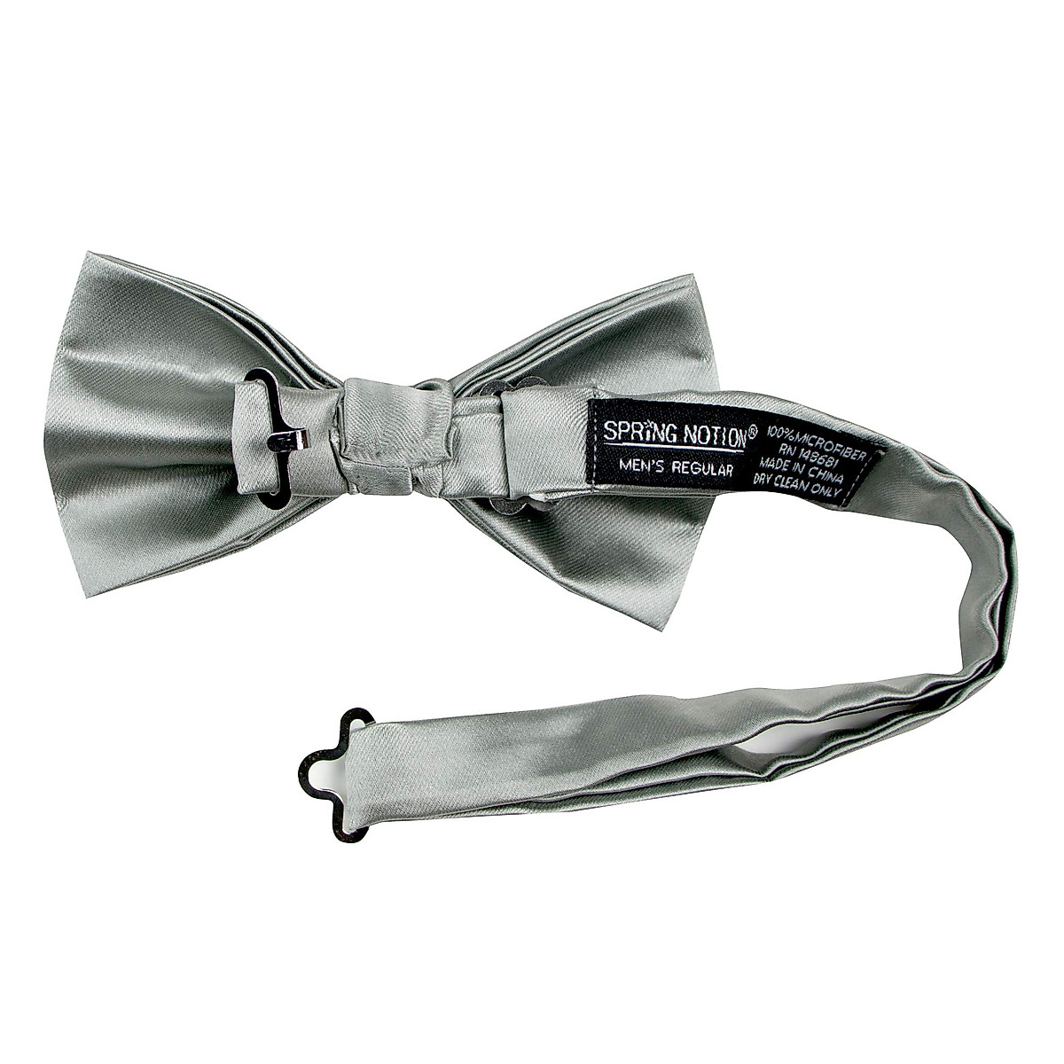 Spring Notion Men's Solid Color Satin Microfiber Bow Tie Rust