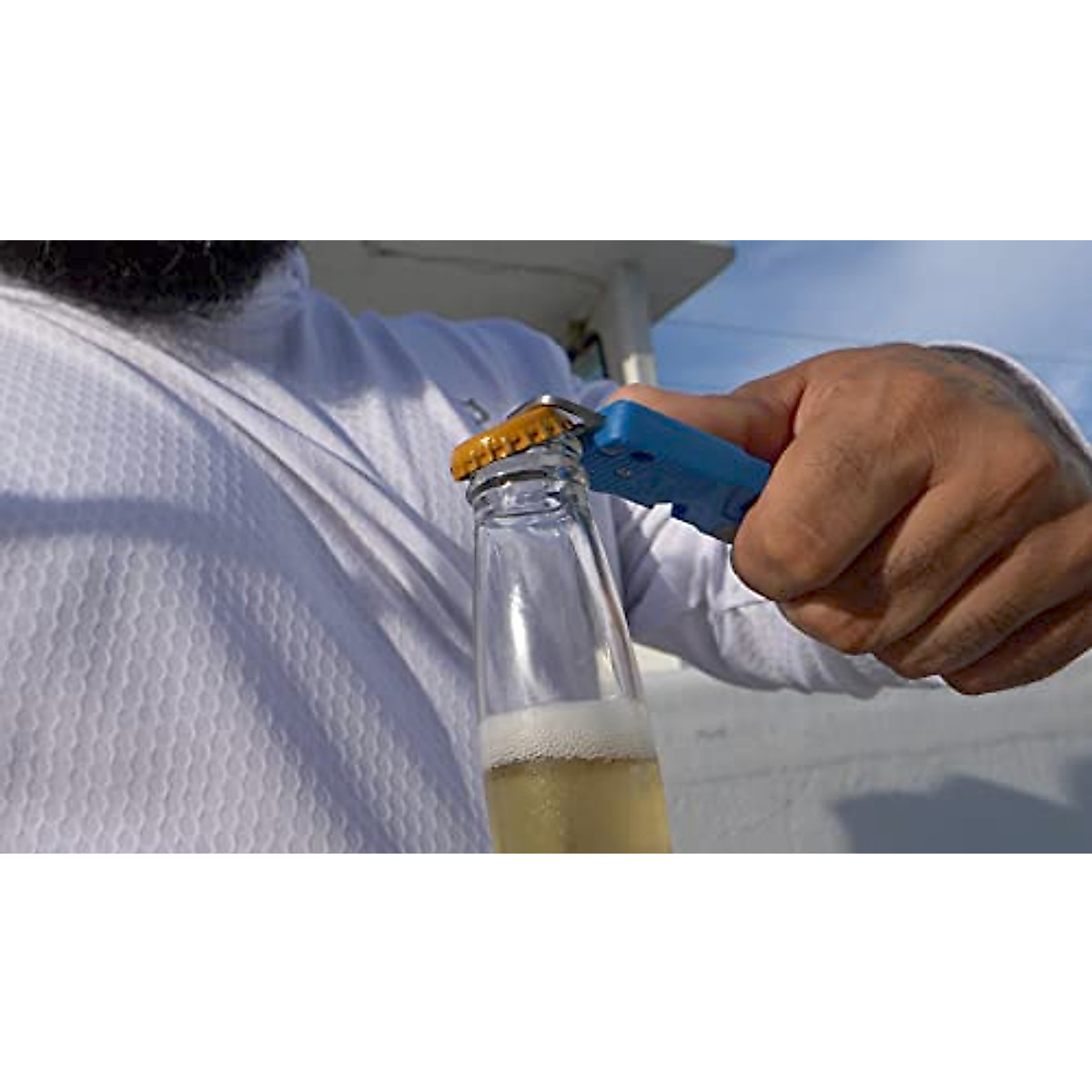 CUDA Diamond Pocket Sharpener #23062 | Compact Portable Sharpener with Integrated Line Cutter, Bottle Opener, & Hook Sharpening Grooves