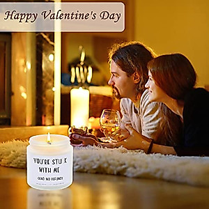 Lavender Scented Candles, Valentine Day Gifts for Him Her, Romantic Present for Women Men Boyfriend Girlfriend Wife Husband BFF Bestie, Anniversary Birthday Dating Gift