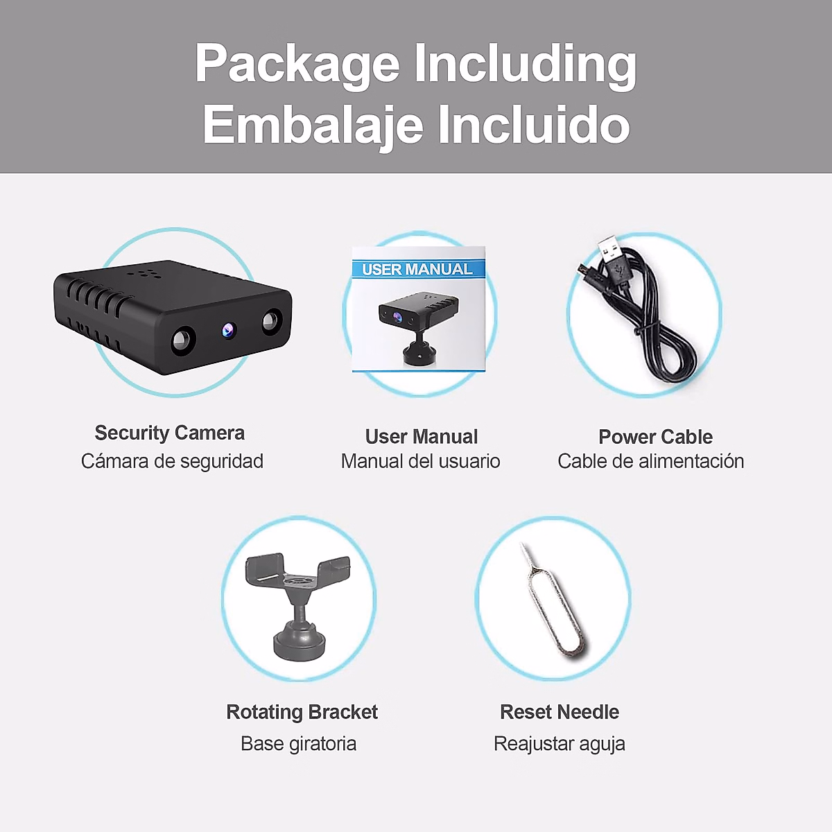 Rettru Spy Camera Hidden Camera WiFi Small Camera Mini Camera Spy Wireless Mini Spy Camera Nanny Cam Hidden Video Cam Secret Samera Spy Surveillance Camera Full HD