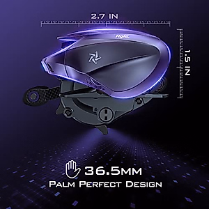 KastKing Mg12 Elite Baitcasting Fishing Reel, 7.5:1 Gear Ratio, Left Handed Reel, Dark Grey