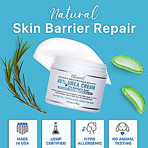 Ebanel Urea Cream 40% plus Salicylic Acid 2%, Foot Cream for Dry Cracked Heels Feet Knees Elbows Hands, Foot Dead Skin Cuticle Callus Remover Toenail Softener, Keratolytic Skin Barrier Repair Cream