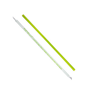 Karat Earth 9.5" PLA Jumbo Straw, Wrapped - Green - 4,800 ct