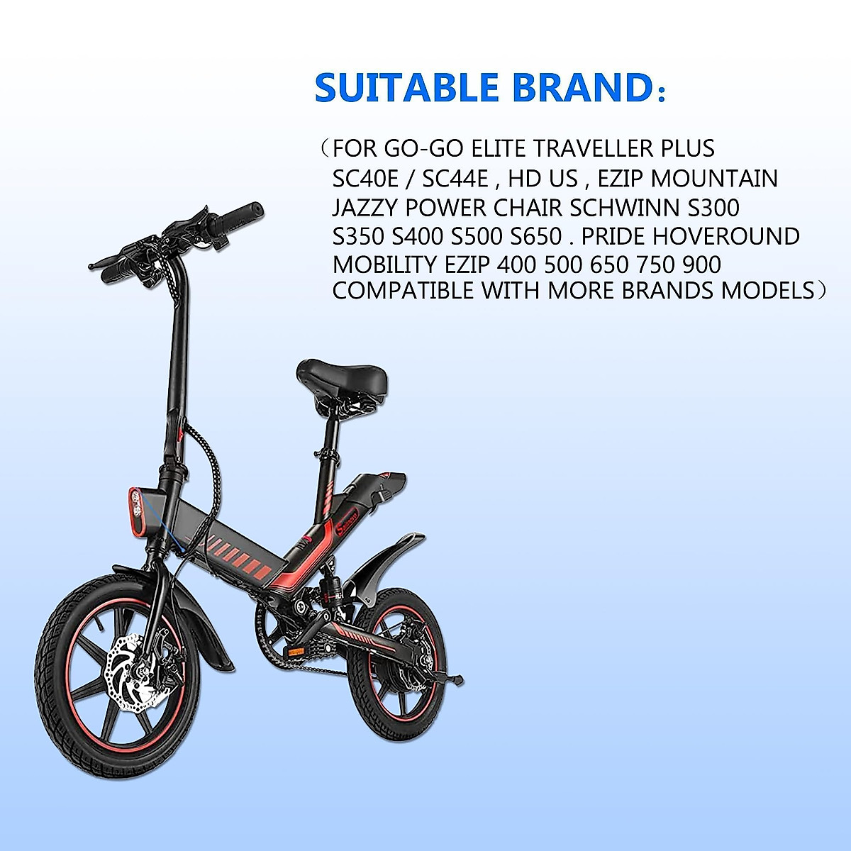 BXIZXD 24V 2A 3-Pin XLR Scooter Battery Charger for Wheelchairs, Jazzy Power Chair, Go-Go Elite Traveller SC40E/SC44E, Ezip 400/500, Mountain Trailz, Mongoose M150, Schwinn S300, Volpam SP06 Scooters