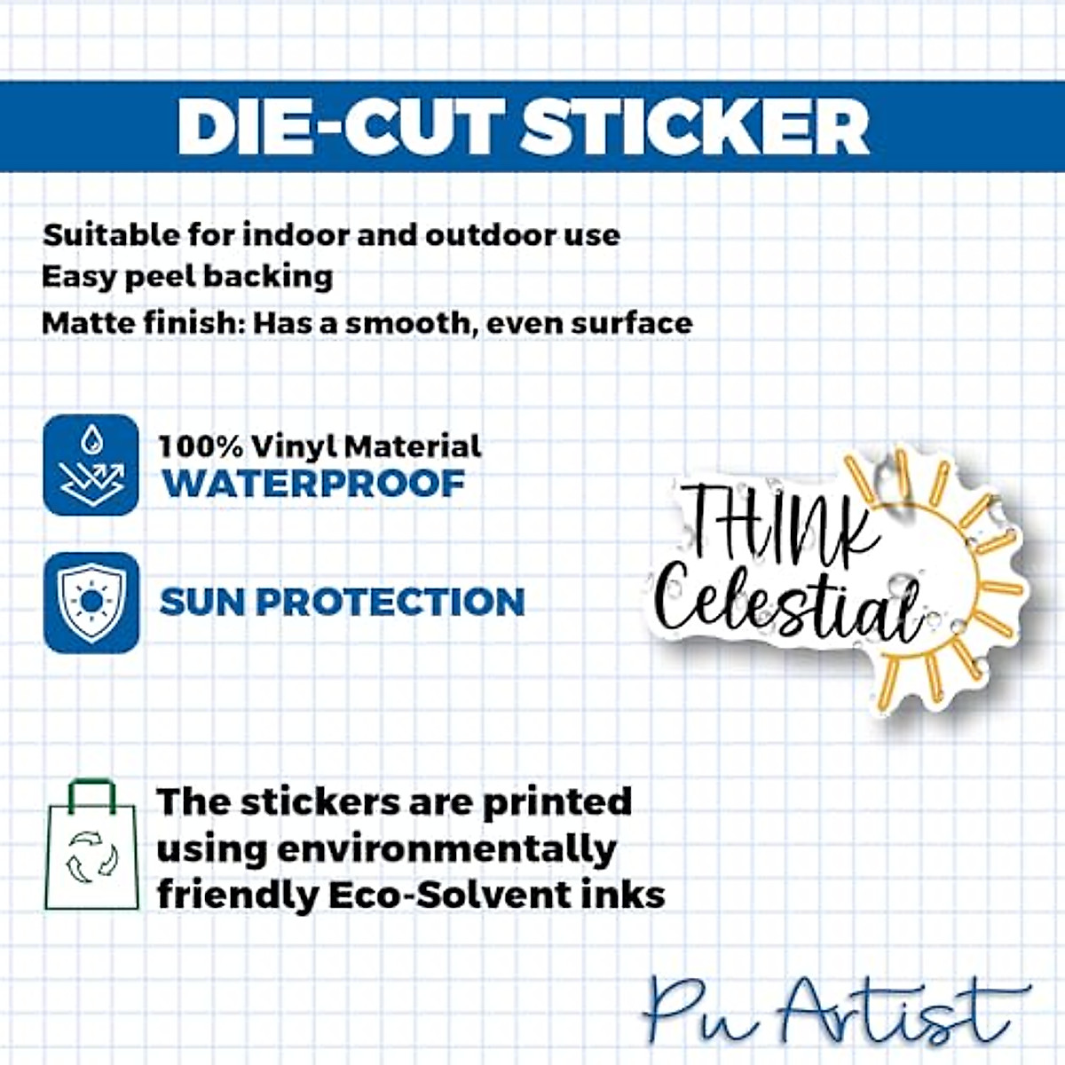 Think Celestial LDS Sticker Bible Sunshie Jesus God Faith Religious 1 Vinyl Die Cut Sticker for Car Laptop Phone Water Bottle Guitar Helmet Gift Idea Decal (Custom Size)