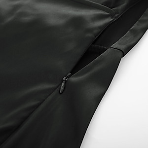 GRACE KARIN Women's Satin Sleeveless Mock Cowl Neck Faux Wrap Bodycon Dress Elastic Waist Wedding Guest Formal Midi Dress Black M