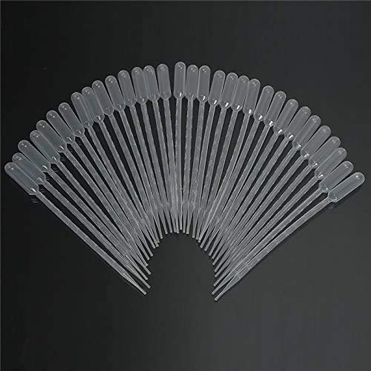 Transfer Pipettes 100PCS Liquid Dropper Plastic Pasteur Disposable Graduated Pipetting Clear White (10ml)