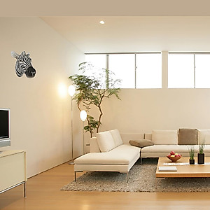 Ksoulyer Polyresin Faux Zebra Head Wall Hanging, Handmade Wall Charmers for Farm House, Animal Head Home & Garden décor