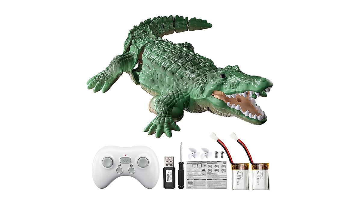 TEMI Remote Control Crocodile - Fun Pool Toy for Kids