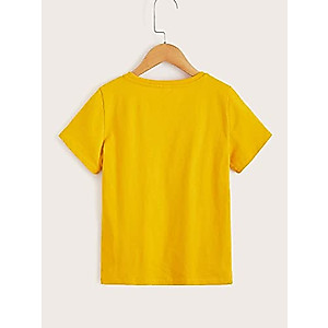 WDIRARA Boy's Gamer Heartbeat T-Shirt Video Game Lover Shirt T-Shirt Yellow 10Y