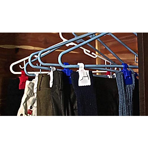 Amazing Sock Clip Sock Holder, Made in U.S.A. Laundry Time Saver, Washer-Dryer Safe, Rainbow Color Assorted 32 Clips, (8 Each of 4 Colors)