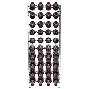 Sorbus Wine Rack Freestanding Floor - Wine Bottle Holder Holds 40 Bottles of Wine - 40 Bottle Capacity Wine Storage for Any Bar, Wine Cellar, Kitchen, Dining Room