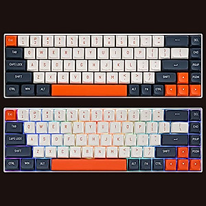 surmen Custom 160 Keycap Set CSA Profile Doubleshot Ball Caps US/ISO Layouts for 60%, 65%, 75%, TKL Mechanical Keyboards (Orange)