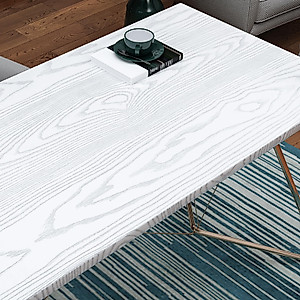 Livelynine 15.8 x197 White Wood Contact Paper for Countertops Peel and Stick Wood Wallpaper Self Adhesive Shelf Liners Kitchen Cabinet Wallpaper Waterproof Furniture Desk Vinyl Wrap Countertop Covers