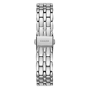 GUESS Ladies 34mm Watch - Silver Tone Bracelet Blue Dial Silver Tone Case
