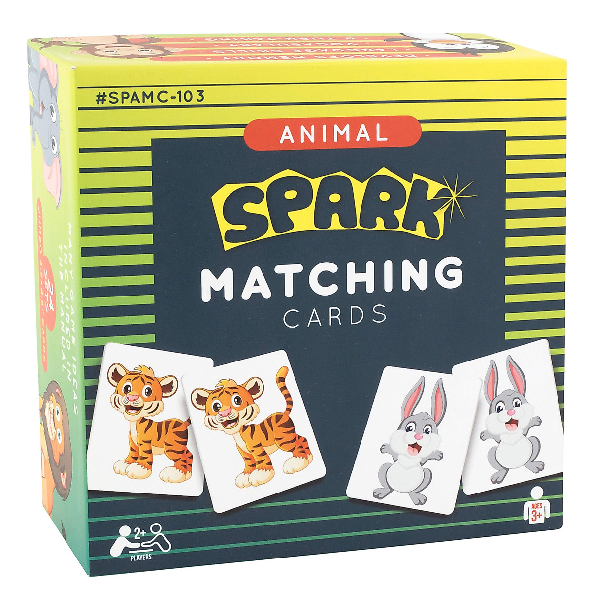 SPARK INNOVATIONS Animal Matching Cards, Kids Game, Memory Game with Animal Picture Cards, Toddler Games, Matching Game, Preschool Games