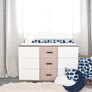 Oilo Fluffy Pillow - Blue Throw Pillows - Cute Pillows - Kids Pillow - Baby Boy Nursery Decor - Baby Decorations for Room - Girls Room Decorations - Boys Throw Pillows - Indigo Moon Dream Pillow