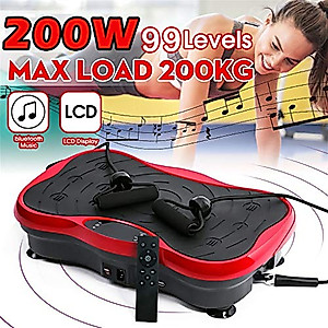 UINKISY Vibration Platform Exercise Machines, Whole Body Vibration Plate,Fit Massage Vibration Platform Machine w/Remote&Bands for Body Workout Weight Loss&Toning. Max User Weight 440lbs