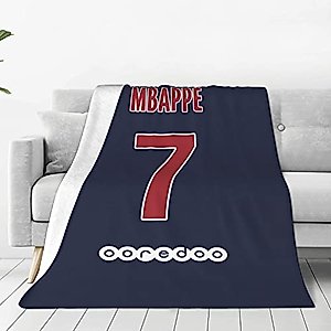 #10 #7 Mbappe King of France Super Soft Fleece Throw Blanket Ultra-Soft Micro Blankets for Car Sofa