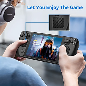 Protect Touch Skin for Steam Deck, SENQAO Steam Deck Accessories with Trackpads Skins, Auxilliary Buttons Skin - Cover Skin Add Special Style, Tactile Feedback, and Protect Steam Decks' Trackpads