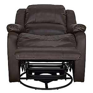 RecPro Set of 2 Charles Collection | 30" Swivel Glider RV Recliner | RV Living Room (Slideout) Chair | RV Furniture | Glider Chair | Chestnut