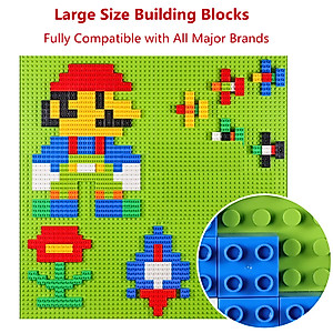burgkidz Big Building Block Set - 214 Pieces Toddler Educational Toy Classic Large Size Building Block Bricks - 13 Fun Shapes and Storage Bucket - Compatible with All Major Bulk Bricks Set