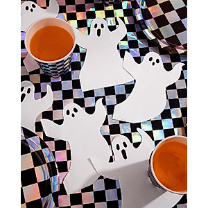 xo, Fetti Ghost Napkins - 3-ply, 50 pcs | Halloween Decoration, Spooky Season Tablescape, Haunted House Party, Kids Table Setting Decor
