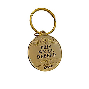 EEC, Inc. US Army Crest Keychain Patriotic Key Rings Military Gifts Collectibles Men Women, Green, 1 1/2"