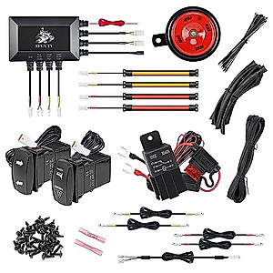 Roykaw UTV ATV Street Legal Kit with Turn Signal Rocker and Hazard Switch, 110dB Horn, Compatible with Polaris, Pioneer, Talon, Can-Am, Kawasaki, Arctic Cat, Upgrade COB illuminant - Even and Natural