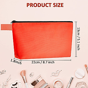 Saintrygo 10 Pieces Canvas Makeup Bags Bulk for Women Travel Cosmetic Organizer Plain Storage Pouch Multi-Purpose Blank Travel Toiletry DIY Craft Bags with Zipper(Pastel,8.7 x 5 x 1.8 Inch)