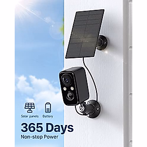 IHOXTX Security Cameras Wireless Outdoor, Flood Light Solar Cameras for Home Security, Home Camera with Color Night Vision, PIR Human Detection, 2-Way Talk, IP66 Waterproof (2Packs-Black)