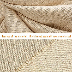 Caydo 3 Pieces Large Size Linen Needlework Fabric for Garment Craft, Flower Pot Decoration and Tablecloth, 62 by 19 Inch