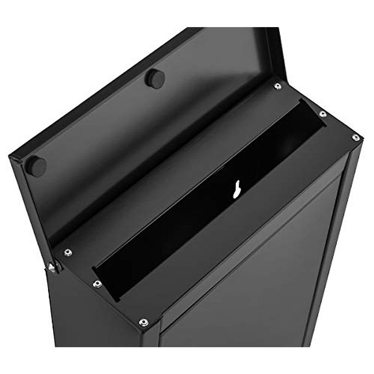 ARCHITECTURAL MAILBOXES 2580B-10 Chelsea Black Locking Wall Mount Mailbox, Medium, Black