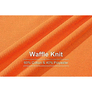 MAGCOMSEN Men's Crewneck Sweater Shirts Light Weight Sweatshirts Long Sleeve Light Pullover Casual Stylish Solid Shirt Orange,L