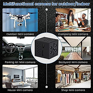 Chanarily Spy Camera, 4K HD Web Camera, Mini Wireless Cam, Small WiFi Nanny Camera with Phone App Night Vision Motion Detection Portable Smart Camera for Indoor/Home/Apartment/Office
