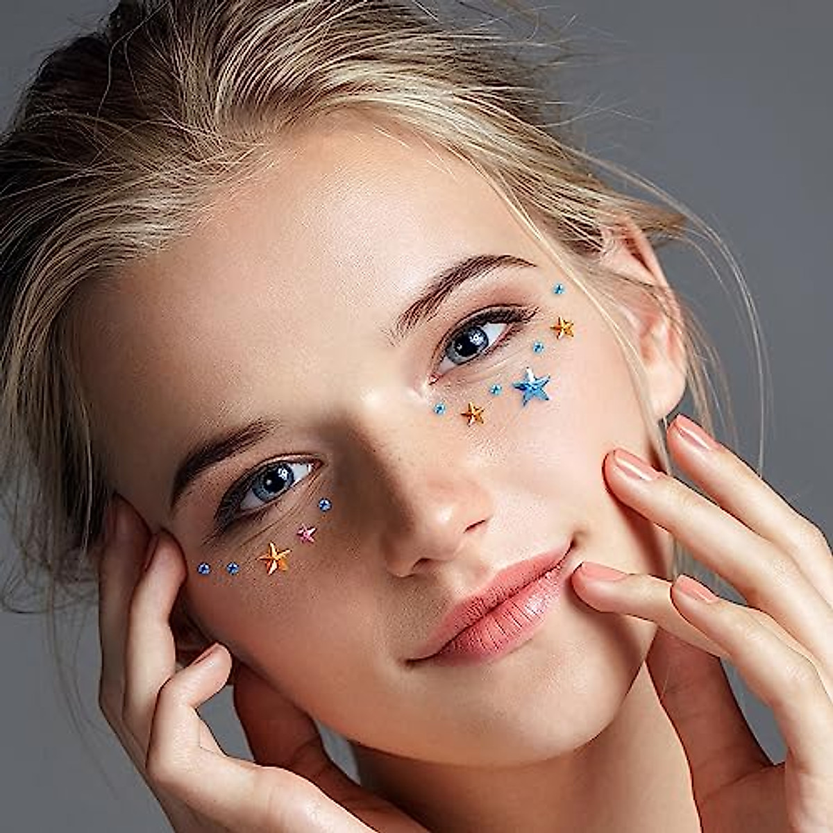 Face Jewels Gems Stick on Face Rhinestones for Makeup Body Jewels Face Crystals Eye Gems Jewels Diamonds Rhinestone Stickers for Face Eye Euphoria Makeup Taylor Gems (Hearts)