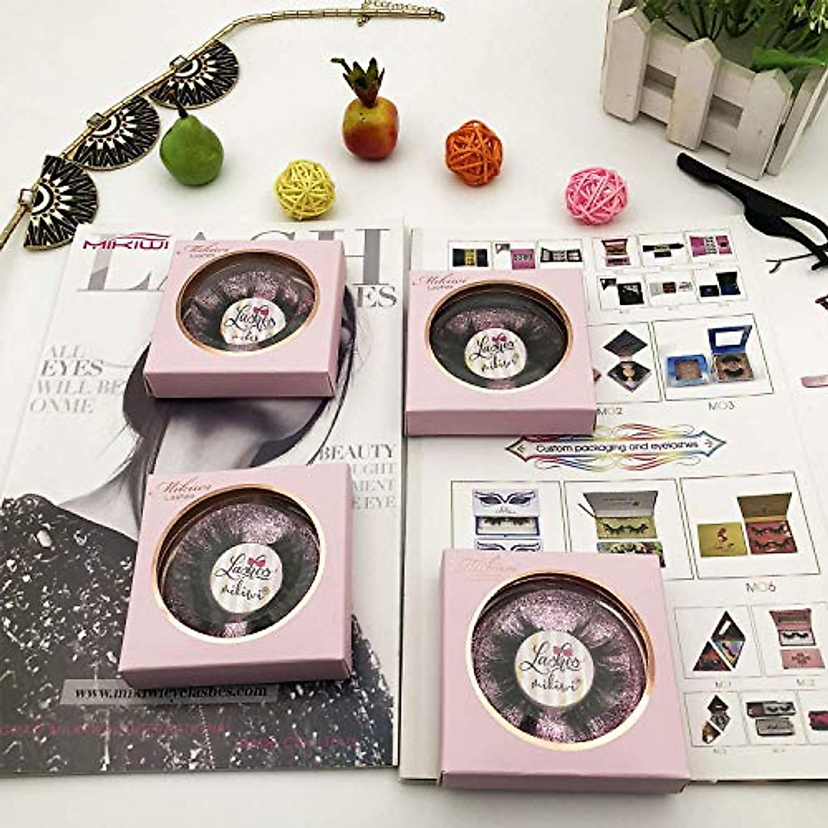 MIKIWI 3D Mink Lashes, Mink Lashes, Real Mink Lashes, Dramatic Eyelashes, Mink Lashes Strip, 5D Mink Lashes, Whosesale Mink lashes, Pack-4