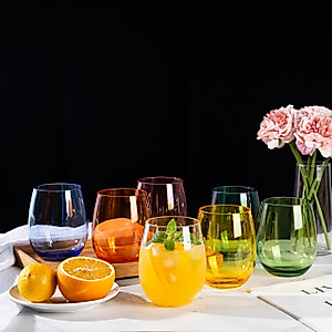 KX-WARE Unbreakable 18-ounce Acrylic Stemless Wine Glasses, set of 8 Clear