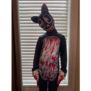 Aepotumn Boys Cartoon Scary Cat Costume Child Horror Monster Character Costumes Scary Halloween Cosplay Jumpsuit