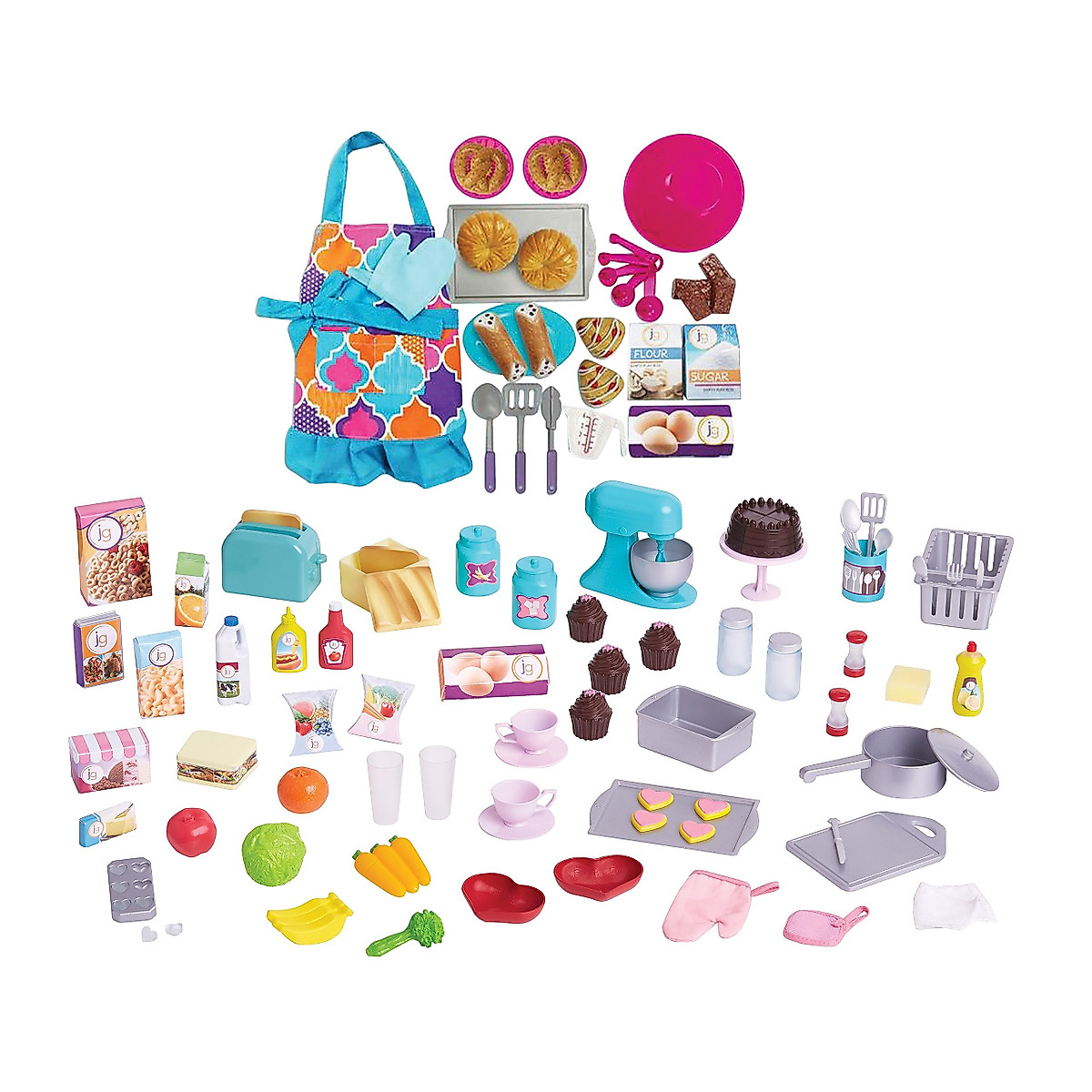 Journey Girls Deluxe Gourmet Kitchen & Baking Set, 100 Accessory Play Pieces, Pretend Play