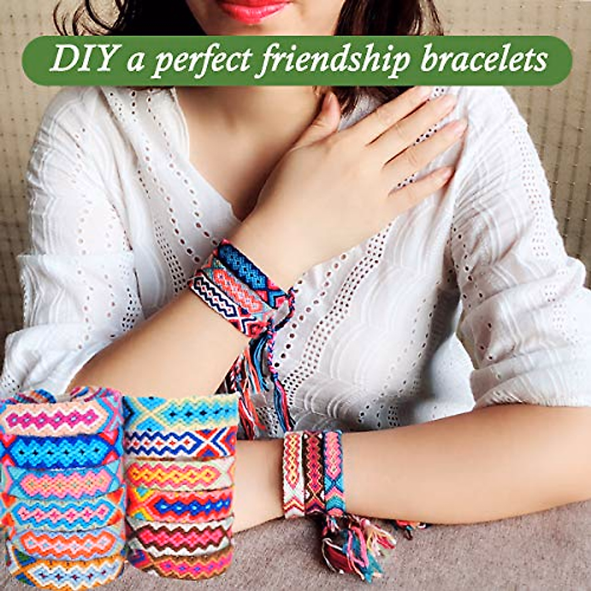 Rainbow Colors Embroidery Floss - Cross Stitch Threads - Friendship Bracelets Floss - Crafts Floss- Hand Embroidery Thread 25 Skeins Per Pack